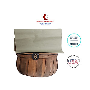 Tapestry Green Tissue Paper Squares, Bulk 24 Sheets, Premium Gift Wrap and Art Supplies for Birthdays, Holidays, or Presents by Feronia packaging, Large 20 Inch x 30 Inch