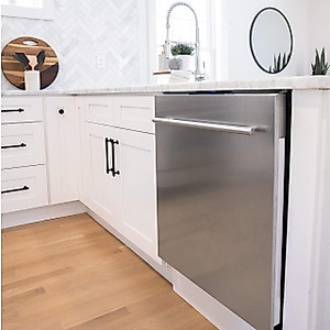 ZLINE 24 in. Fingerprint Resistant Top Control Dishwasher with Stainless Steel Tub and Modern Style Handle, 52dBa