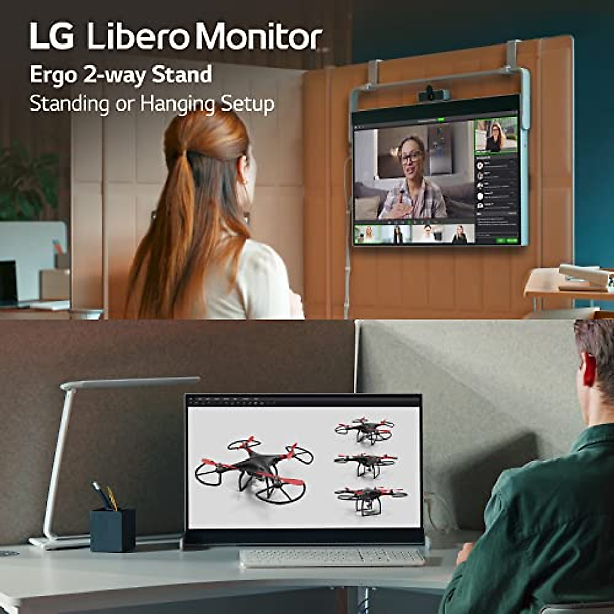 LG 27MQ70QC-S.AUS 27" QHD IPS HDR 10 Libero Monitor with Detachable Full HD Webcam