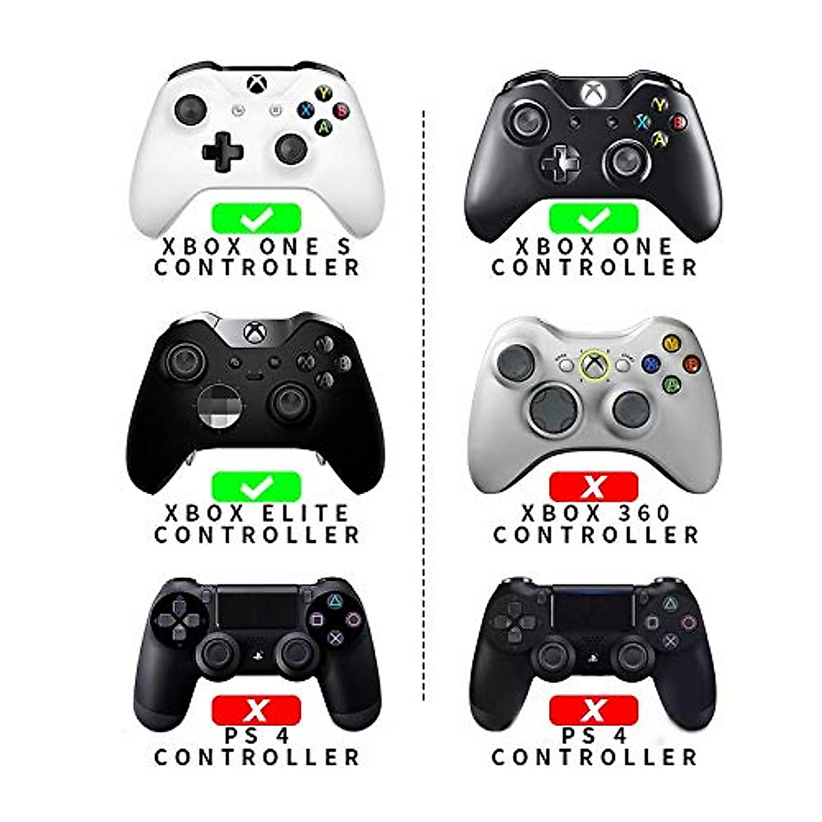 Colors Custom ABXY Replacement Buttons Mod Kit for Xbox One/Xbox One Slim/Xbox One Elite Wireless Controller Mod Buttons (Black)