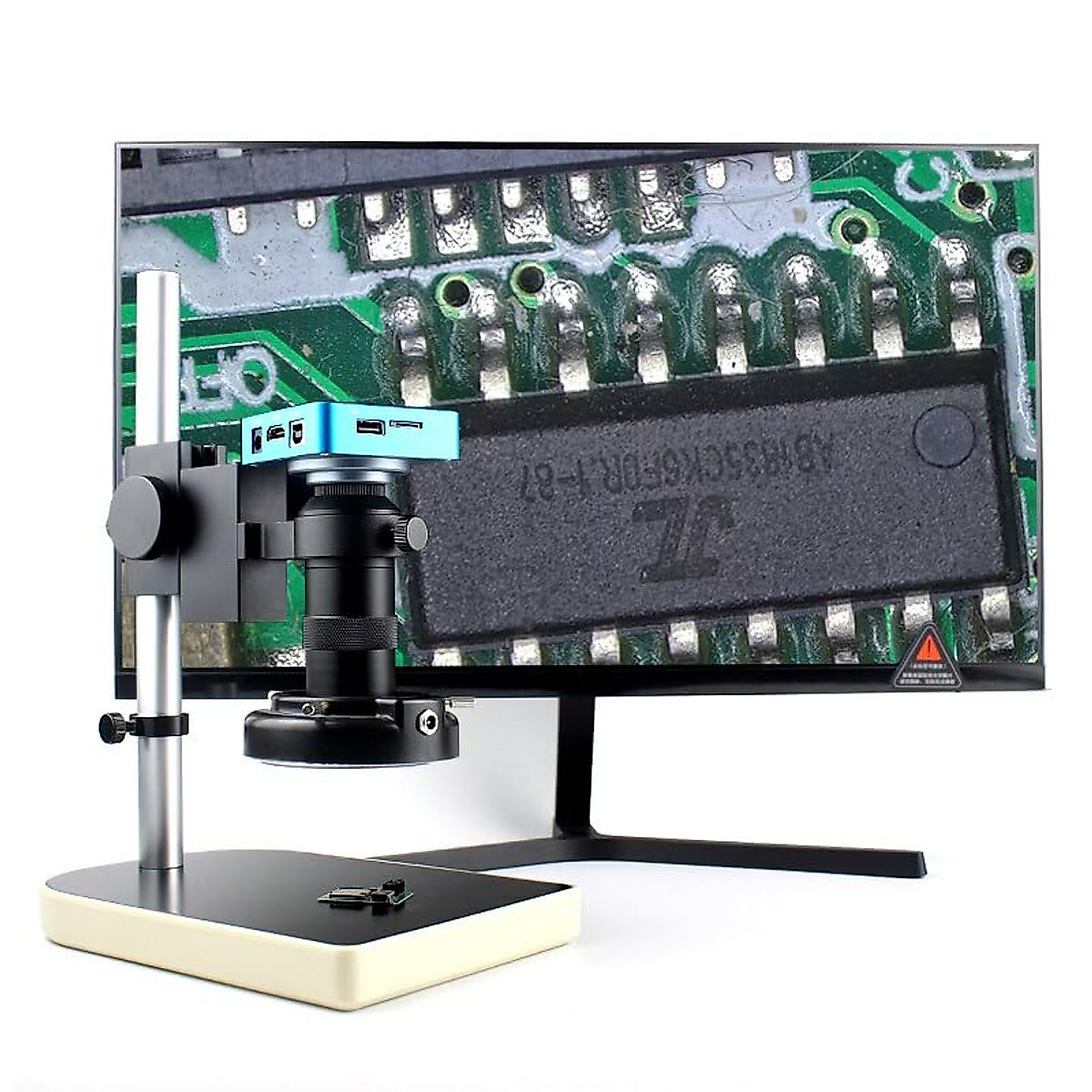 Full HD 1080P HDMI USB Industrial Electronic Digital Video Microscope Camera for Professional Phone CPU PCB Soldering Repair (Color : Camera)