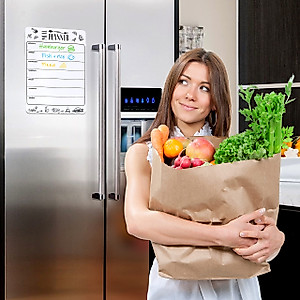 Magnetic Meal Planner for Refrigerator Dry Erase A4 - Magnet Weekly Menu Board for Fridge - Magnetic Menu White Board - Fridge Meal Planner Magnet - Meal Planner Dry Erase Board