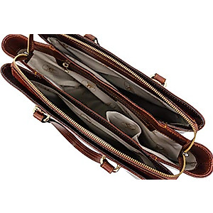 Time Resistance Leather Handbag Top Handle Bag Purse for Women