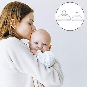 EXCEART 2pcs Mom Palm Cup Pressure Drum Massage Chest Percussion Cup Silicone Sputum Remover Infant Phlegm Sputum Cup Baby Suckling Milk for Baby Toddler Elderly (Transparent)