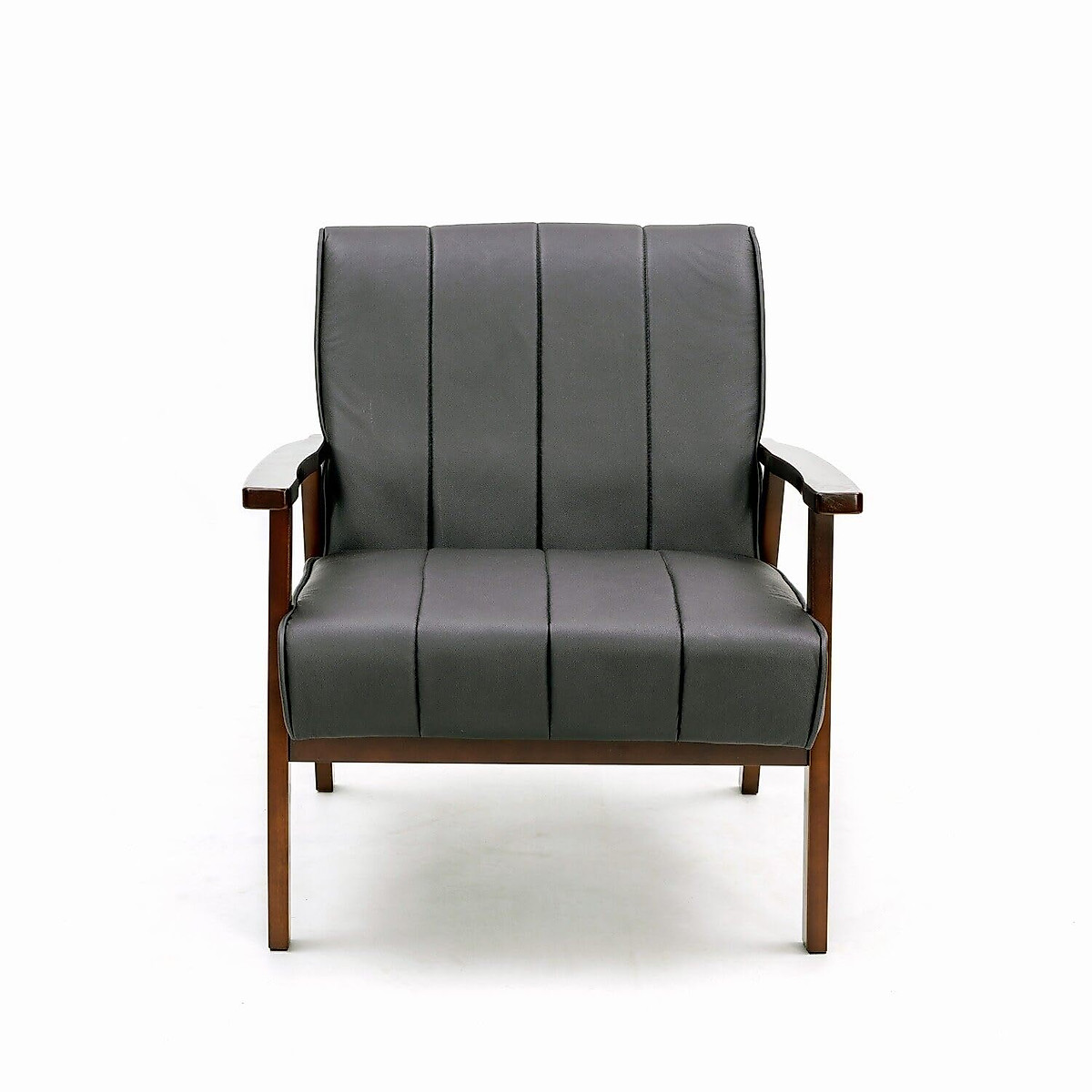 Panana Reception Retro Accent Chair Beech Wood Frame Armchair Occasional Living Room Reception Bedroom Balcony Conservatory Padded