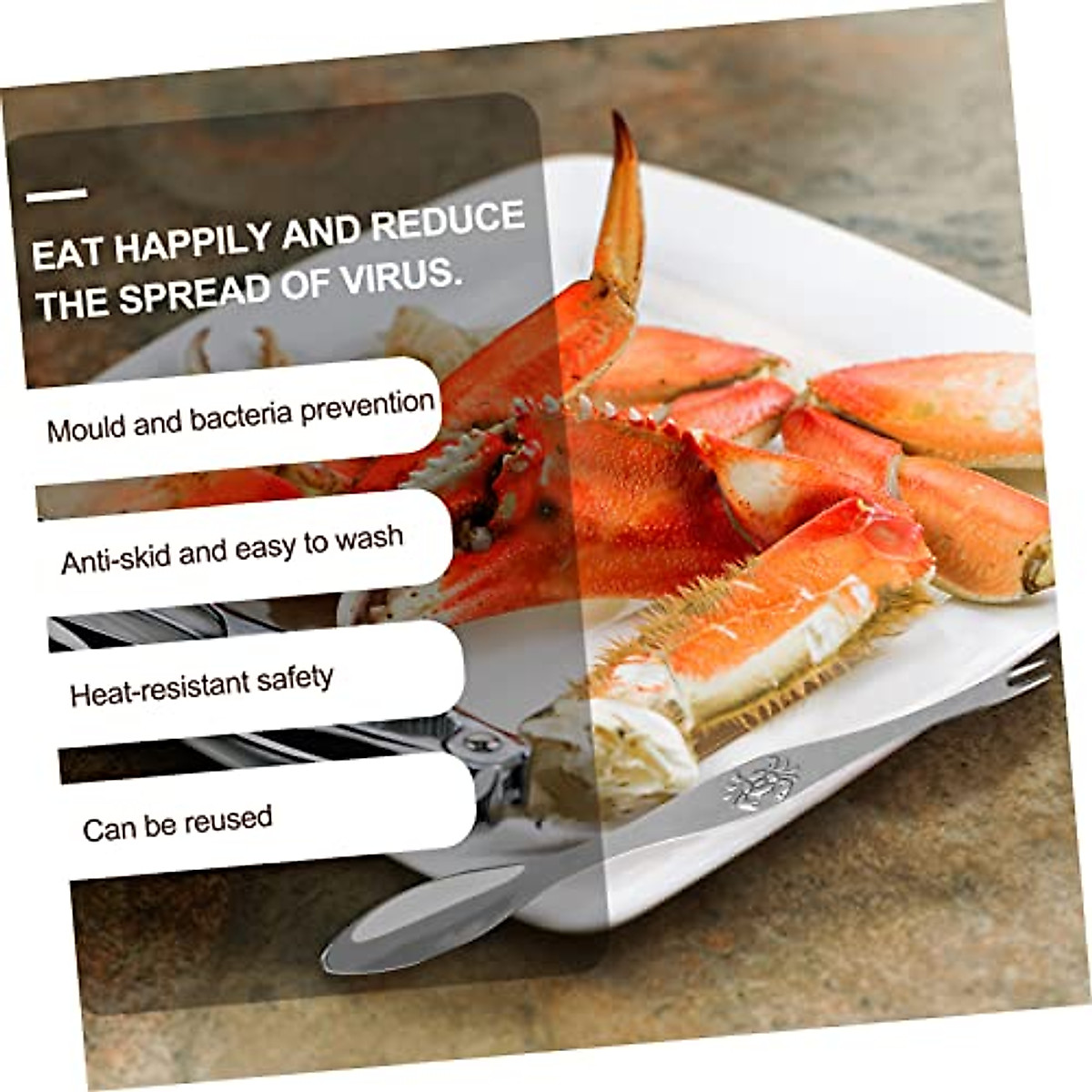 DOITOOL 5pcs Stainless Steel Crab Fork Stainless Steel Lug Nuts Fork and Spoon Set Cocktail Tools Stainless Steel Set Walnut Opener Tool Lobster Crackers Crab Fork Tool Crab Peeling Tools