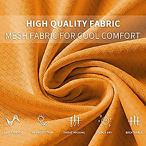 CQC Women's Sleeveless Golf Polo Tennis Shirts Zip Up Quick Dry UPF 50+ Athletic Tank Tops Moisture Wicking Sport Casual Golden Spice M