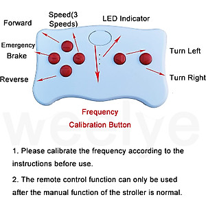 weelye (TX10) red Button 2.4G Bluetooth Remote Control, No Universal,for Kids Electric Ride On Car Only with Brand weelye FCC CE Label Original Receiver