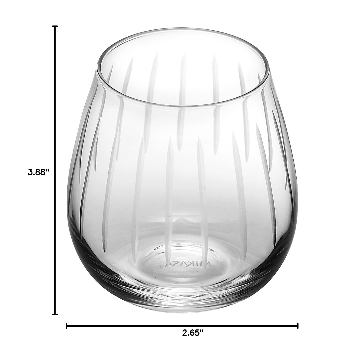 Mikasa Cheers Stemless Wine Glass, 14-Ounce, Set of 4
