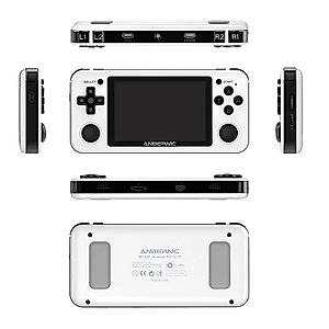 DREAMHAX RG351P Handheld Game Console with 64G TF Card 2500 Classic Games 3.5 Inch IPS Screen 3500mAh Battery, Video Games Player with Open Source System RK3326 Chip Quad-core 1.5GHz (Black)