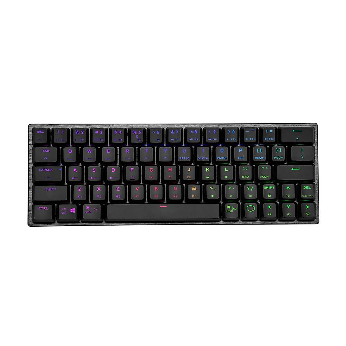 Cooler Master SK622 60% Wireless Bluetooth Space Gray Mechanical Low Profile Gaming Keyboard, Tactile Brown Switches, Customizable RGB, Ergonomic Design, Mac/Windows, QWERTY (SK-622-GKTM1-US)