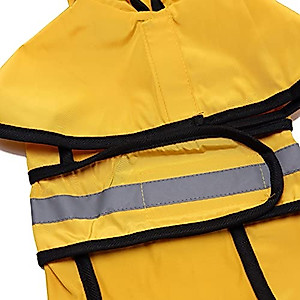 HonpraD Compression Vest for Dogs and Small Large Hooded Raincoat Medium Reflective Dog Raincoat Pet Pet Clothes (Yellow, XXL)