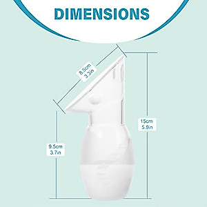 Amplim Gen-2 Silicone Breast Milk Collector | 1-Pack Food Grade Travel Manual Breast Pump with Breastfeeding Milk Saver Stopper | FSA HSA Eligible, BPA PVC Lead and Phthalate Free | 4oz/100ml Blue