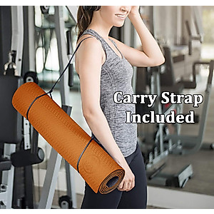 IUGA Yoga Mat Non Slip Anti-tear Yoga Mats Eco Friendly Hot Yoga Mat Thick Workout & Exercise Mat for Yoga, Pilates and Fitness (72"x 24"x 6mm)