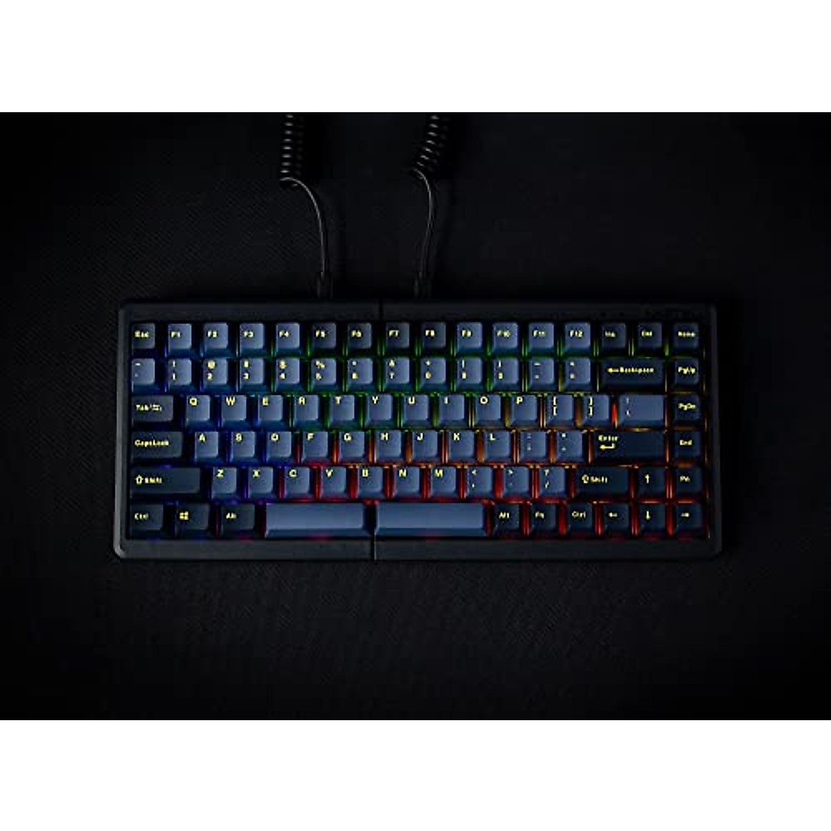 Mistel BAROCCO MD770 RGB Wireless Split Mechanical Keyboard, TKL Ergonomic Gaming Keyboard 85 Keys (Cherry MX Red Switches, Linear Lighter)