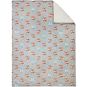 Brandream Woodland Crib Bedding Sets for Boys Girls Fox Arrow Baby Nursery Bedding, Unisex, 3 Pieces(Blanket + Crib Sheet + Crib Bed Skirt), 100% Breathable Cotton