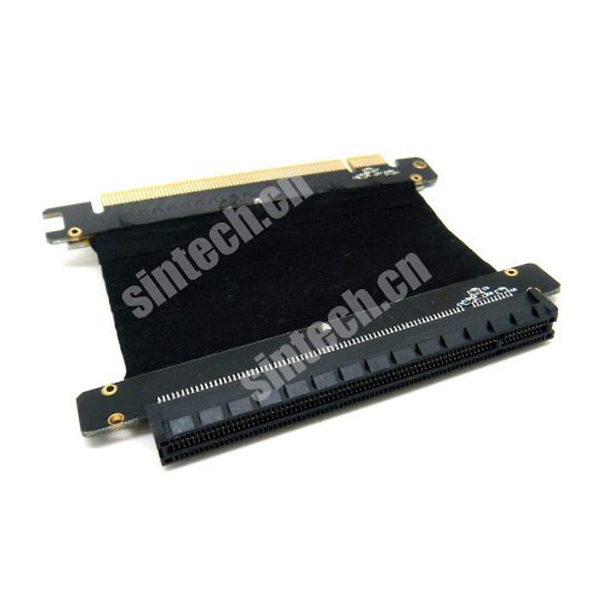 Sintech PCI-E Express X16 Riser Extend Card with High Speed Flex Cable(5cm 180Degree)