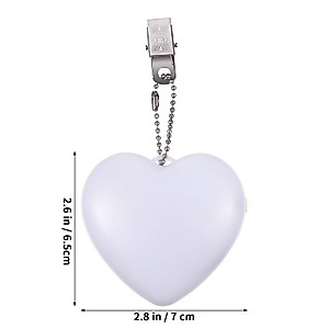 SOLUSTRE Purse Light Handbag Light Heart Shape LED Activated Night Light Women Girls Handbag Accessories White