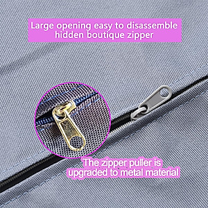 Papasan Cushion Cover, Egg Chair Outdoor Papasan Cushion Papasan Chair Cushion Cover, Internally Fixed Back Big Opening Zippered Apply to 47~51inch (120~130cm) Cotton Core or Cushion, Rice White