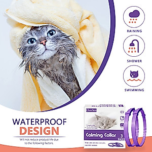 OCSOSO 3-Pack Pheromone Calming Collars for Cats Offers Long-Lasting Calming Relief - Ideal for Reducing Anxiety and Stress Related Behaviors!