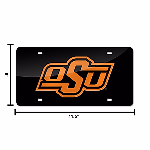 Rico Industries NCAA Oklahoma State Cowboys Laser Inlaid Metal License Plate Tag