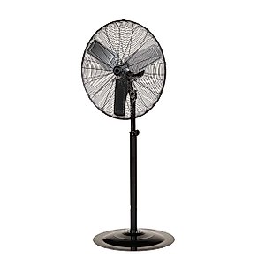 TPI Corporation CACU30-PO-HD Commercial Heavy Duty Oscillating Fan, Unassembled w/Pedestal Kit, 30" Blade Diameter, 3 Speed 1/3 HP Motor, 9' Cordset, Black