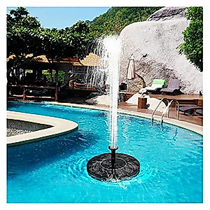 n/a Solar Powered Water Fountain Outdoor Pump Bird Bath Pond Waterfall Garden Decoration Pool Fountain with Floating Birdbath