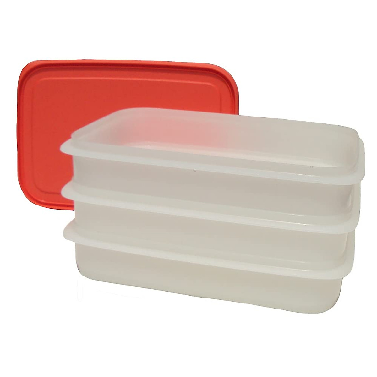 Tupperware Freezer Mates Plus Stackable 3 Piece Stacker Set with Seal