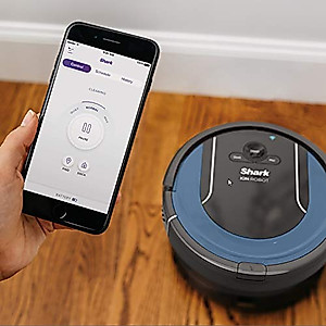 Shark ION Robot Vacuum Cleaning System S87 with Wi-Fi, Bonus Robot Dock & 8-ft. BotBoundry Strips, Ice Blue