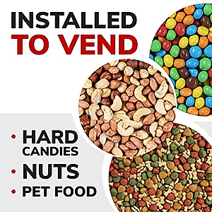Candy Dispenser - Home Vending Machine - Red and Yellow Candy Vending Machine Without Stand - Candy Machine Dispenser - Nuts Pet Food Vending Dispenser