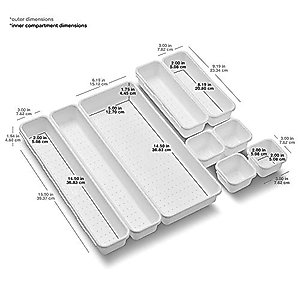 madesmart Value 9-Piece Interlocking Bin Pack | VALUE COLLECTION | Customizable Multi-Purpose Storage | Durable | Easy to Clean | BPA-Free