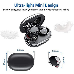 andfive Wireless Earbuds Mini, Bluetooth Headphones with Noise Cancelling Microphone, 5.0 Bluetooth Earbuds in Ear Stereo, Wireless Earphones with USB C Charging Case, Waterproof Headset for Android