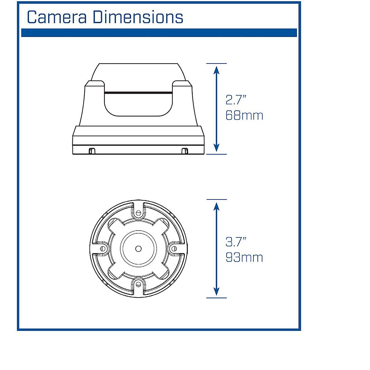 FLIR Digimerge ME323 Outdoor Security Dome Camera, 1MP HD Fixed MPX, 3.6mm, 90ft Night Vision, Works with Lorex, Flir MPX DVR, White (Camera Only)