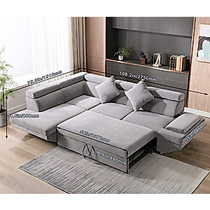 Sleeper Sofa Bed Futon Sofa Bed Sectional SofaSofas for Living Room Furniture Set Modern Sofa Set Corner Sofa Upholstered Contemporary Fabric