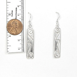 Alpha and Omega Sterling Silver earrings - Gift Boxed with Story Card - Handcrafted in USA (Shipped by Artist Studio)