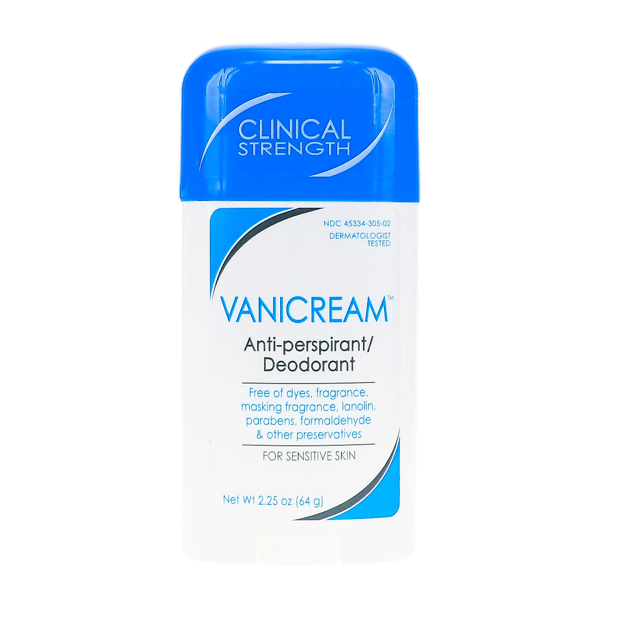Vanicream Anti-Perspirant - Deodorant Clinical Strength For Sensitive Skin, 2.25 Oz Pack of 3