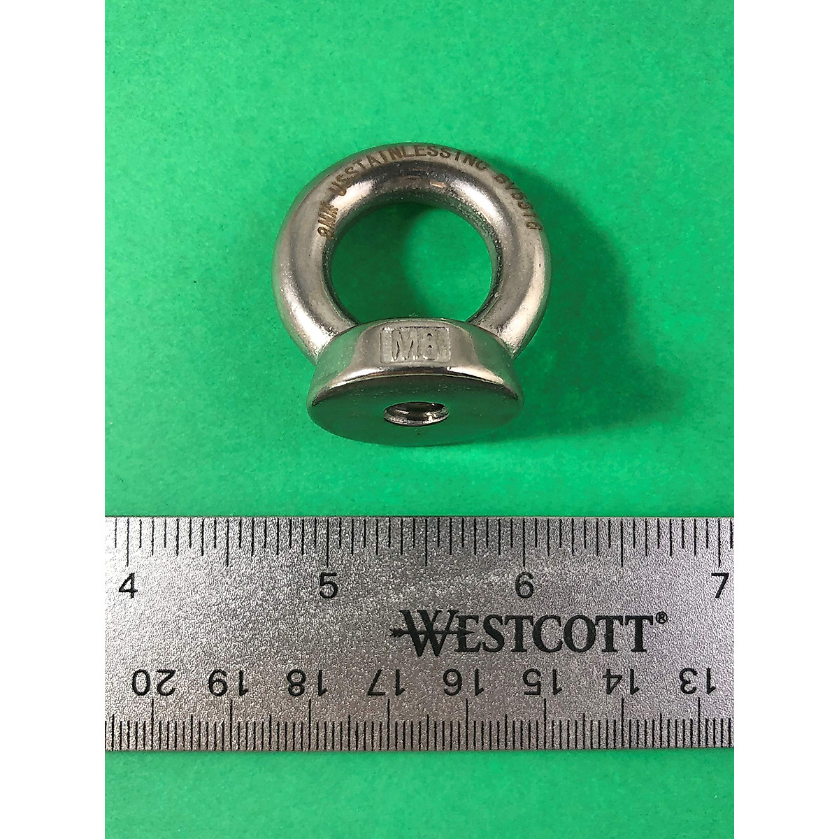 US STAINLESS 2 Pieces Stainless Steel 316 8mm Lifting Eye Nut M8 Heavy Duty Marine Grade Pitch of 1.25