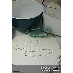 FISH WITH FISHING GEAR TACKLE BOX POLE HOOK LURE SET OF 9 COOKIE CUTTERS MADE IN USA PR1306