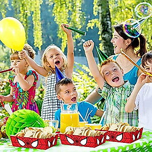 40 Pack Spider Birthday Party Supplies, Spider Food Tray Party Favors Paper Food Serving Tray,Spider Paper Trays.6.7 x 5 x2IN