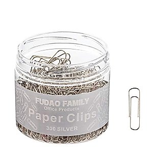Small Paper Clips, 1.1 Inch Paper Clip, 300 pcs Paperclips (Small, Silver)