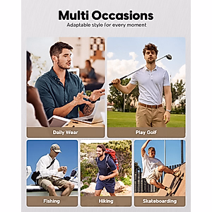 maamgic Men's 5 Inseam Shorts Casual Classic Fit Short Men with Multi-Pocket Mens Workout Shorts Hybrid Quick Dry Shorts Navy Blue Large