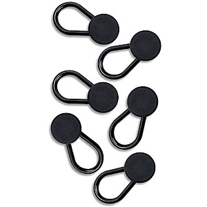 Flexible Button Waist Extenders for Pants (6-Pack Black) Men and Women’s Pants, Shorts, Skirts - Jean Extender Button by Comfy Clothiers