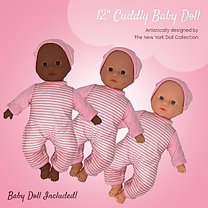 Baby Doll Set with 12 Inch Soft Baby & Foldable Small Baby Doll Walker, Soft Baby Doll Accessories Set, Baby Doll Toys, Baby Doll with Accessories, Learn to Walk Baby Dolls for Toddlers 3+