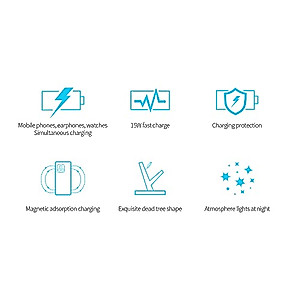 Productive Bee Tree Design Fast 3-in-1 Wireless Charging Station for iPhone 11/12/13, Pro, Pro Max, Mini, Apple Watch, AirPods2/Pro