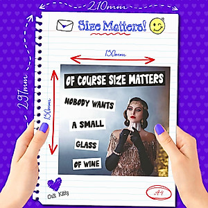 Cult Kitty - Size Matters - Rude Birthday Card for Women - Funny Birthday Card for Women - Humorous, Naughty Birthday Card for Her: Wife, Sister, Mom & Best Friend