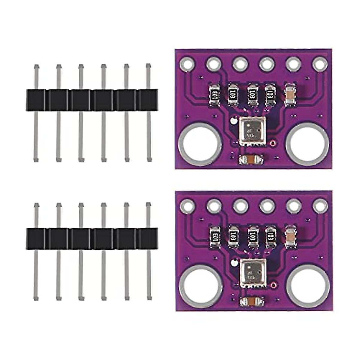 DORHEA 2Pcs BME280 3.3V Temperature Humidity Atmospheric Barometric Pressure Sensor Module GY-BME280-3.3 IIC I2C Breakout Board