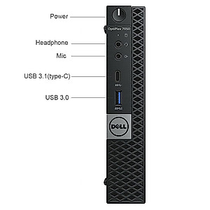 Dell Optiplex 7050 Intel Core i5-6600T X4 2.7GHz 8GB 256GB SSD Win10, Black (Renewed)