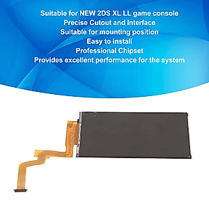 Game Console Upper LCD Screen for NEW 2DS XL LL, Precise Cutout and Interface Professional Chip Replacement Repair Part, Precise and Fine Craftsmanship Durable Material