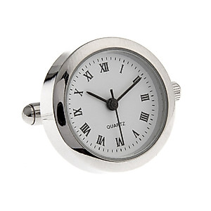 MRCUFF Real Working Watch Pair Cufflinks in a Presentation Gift Box & Polishing Cloth