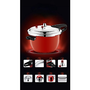 ADAGRO Double Happiness Pressure Cooker 304 Stainless Steel Household Gas Induction Cooker Universal Mini Explosion-Proof Pressure Cooker Sapphire Blue